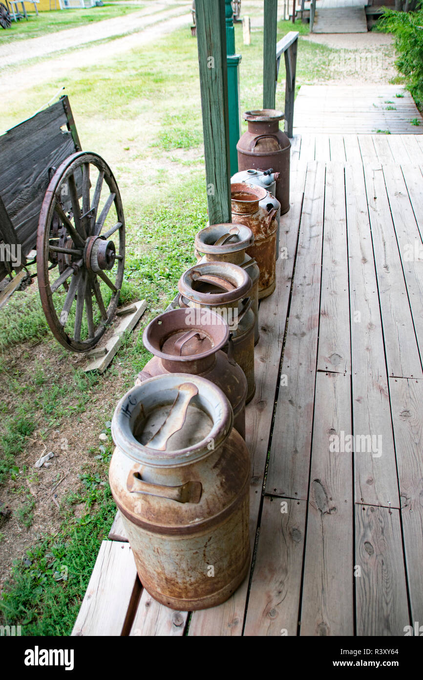 Metal milk jugs Stock Photo - Alamy