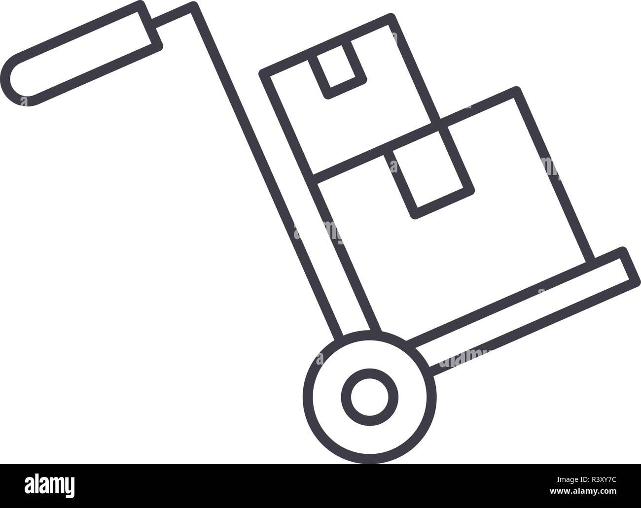 Bulky delivery line icon concept. Bulky delivery vector linear ...