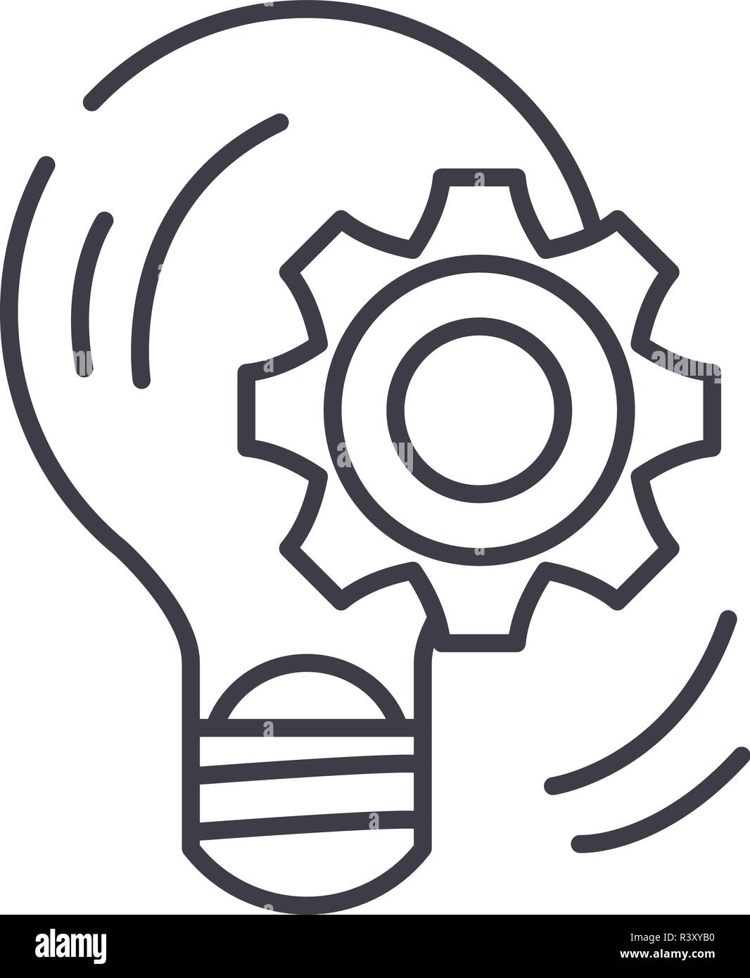 Business competence line icon concept. Business competence vector ...