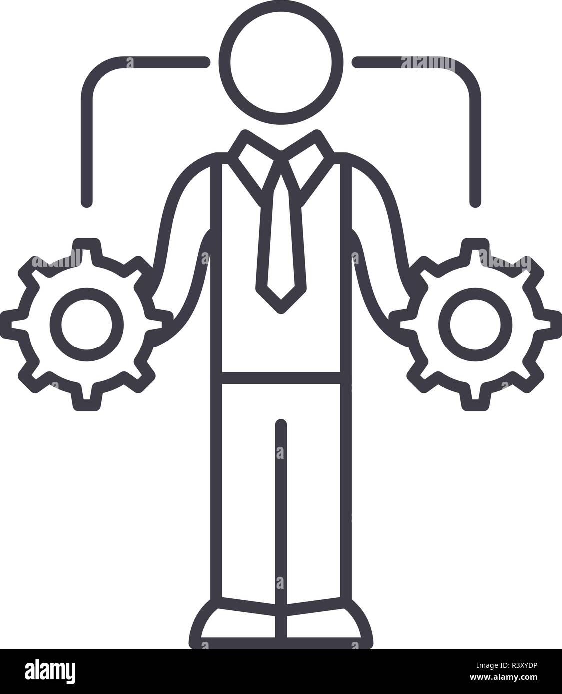 Business decision making line icon concept. Business decision making ...