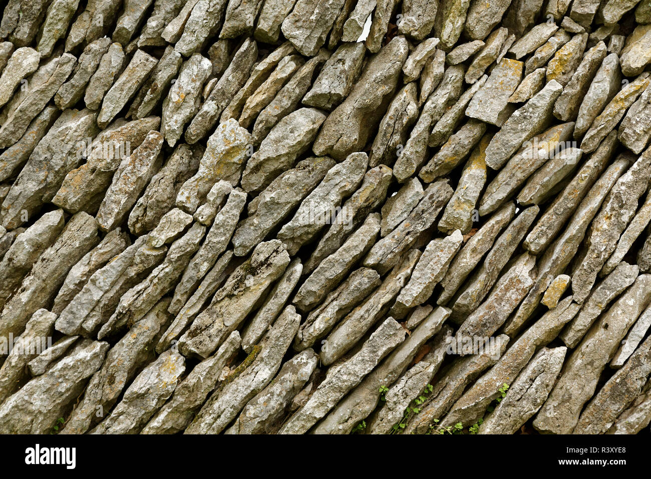Pattern in traditional hand laid rock wall, Shaker Village of Pleasant ...