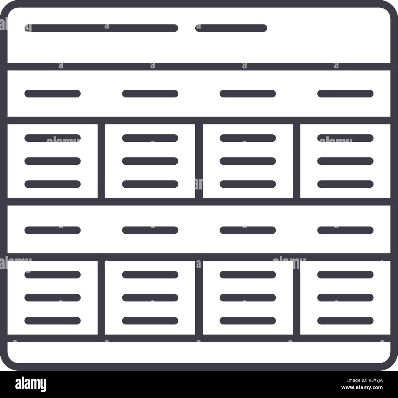 Business model line icon concept. Business model vector linear ...
