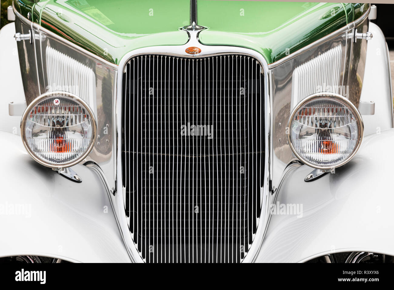 Front-end detail of classic Ford street rod, Street Rod Nationals ...