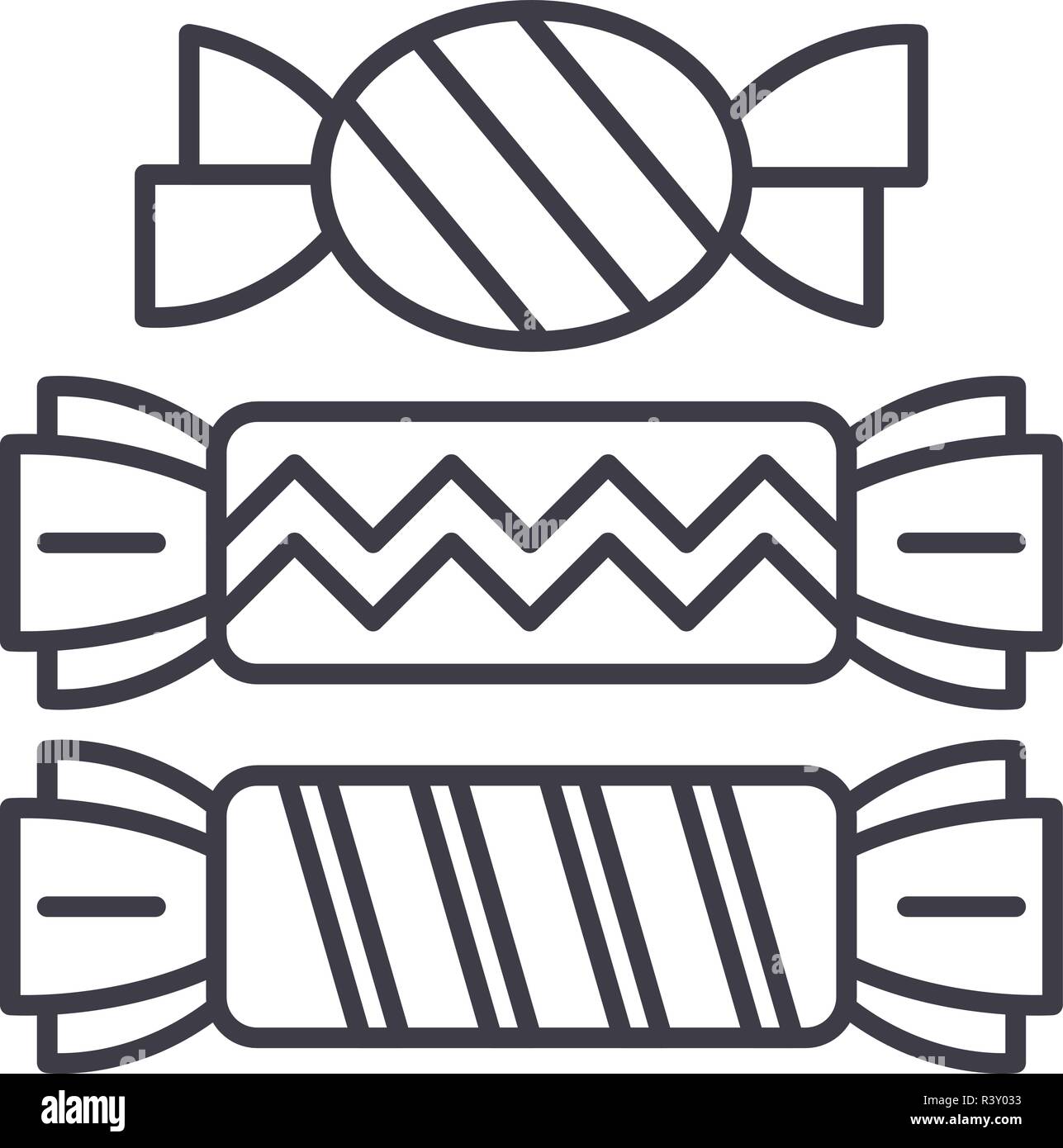 Candy line icon concept. Candy vector linear illustration, symbol, sign ...