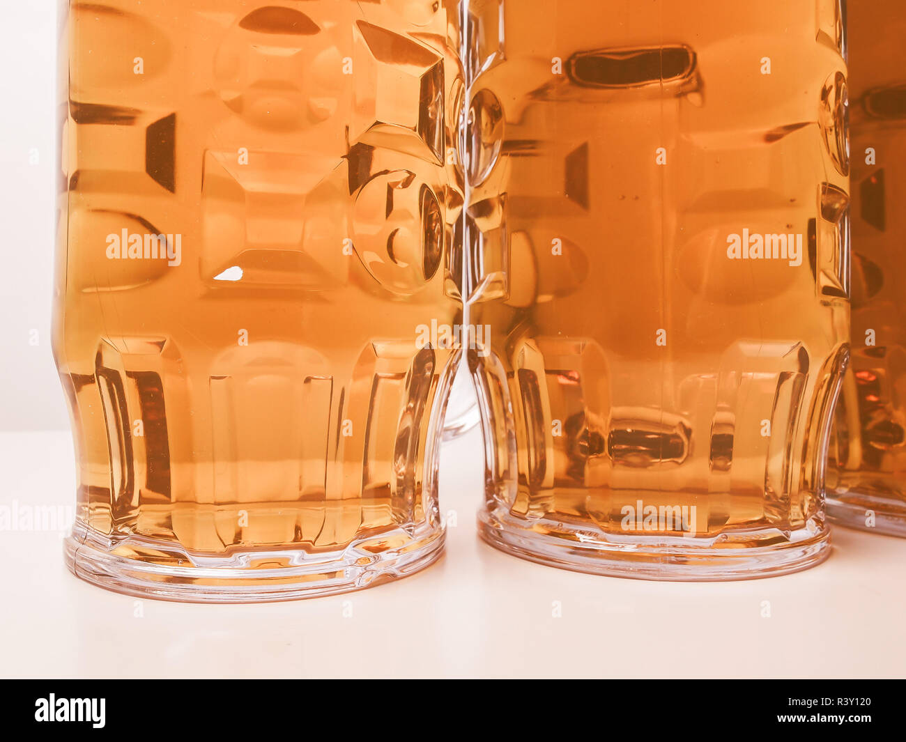 Retro looking Lager beer glass Stock Photo - Alamy