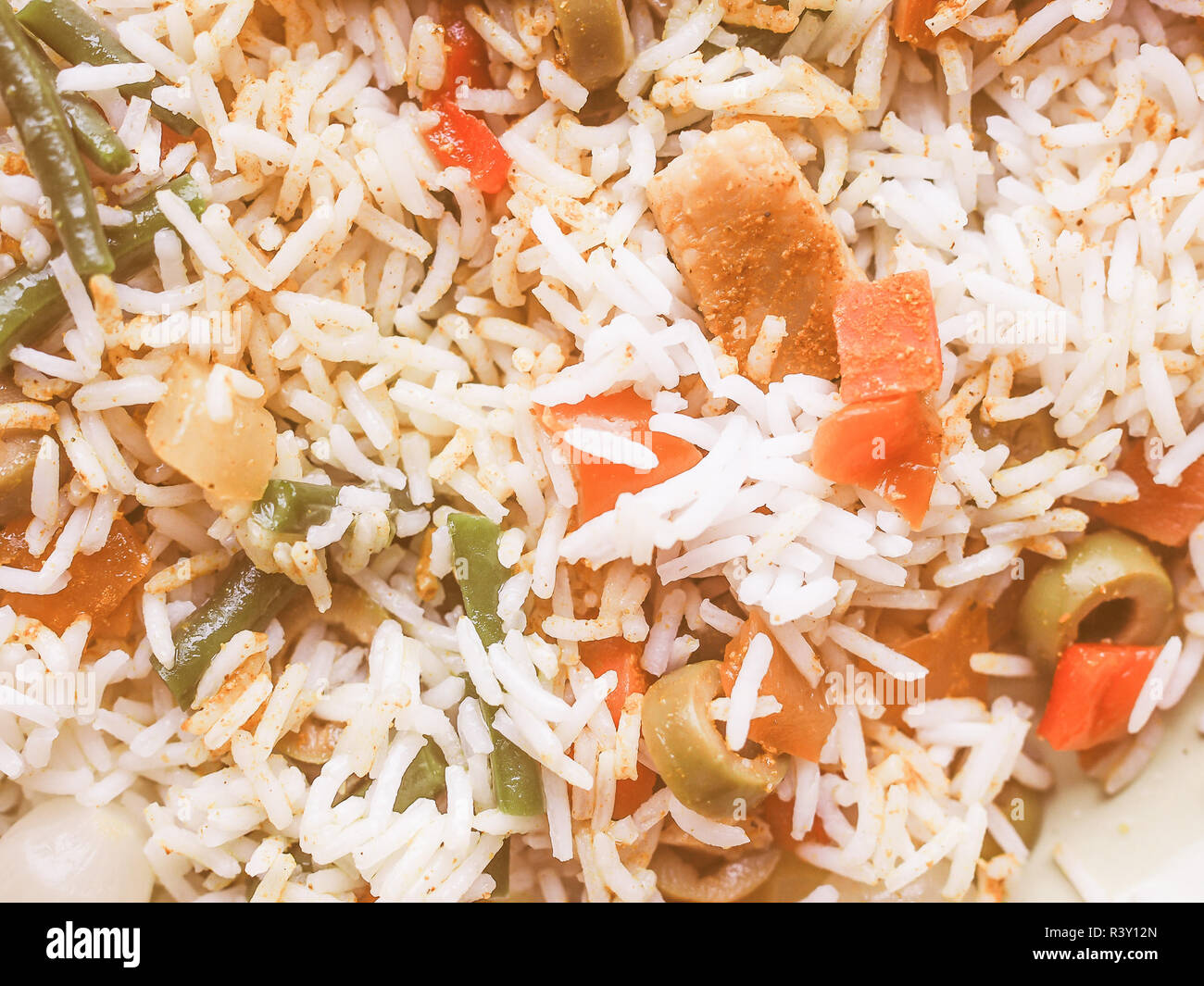 Retro looking Curry rice Stock Photo - Alamy