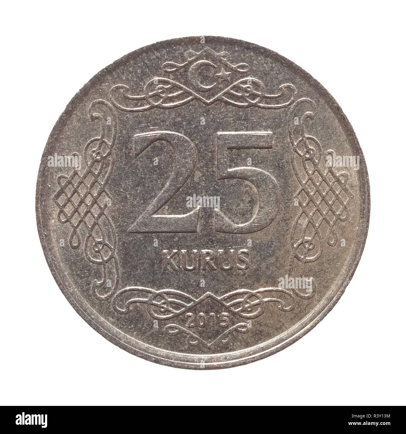 Turkish coin isolated Stock Photo - Alamy