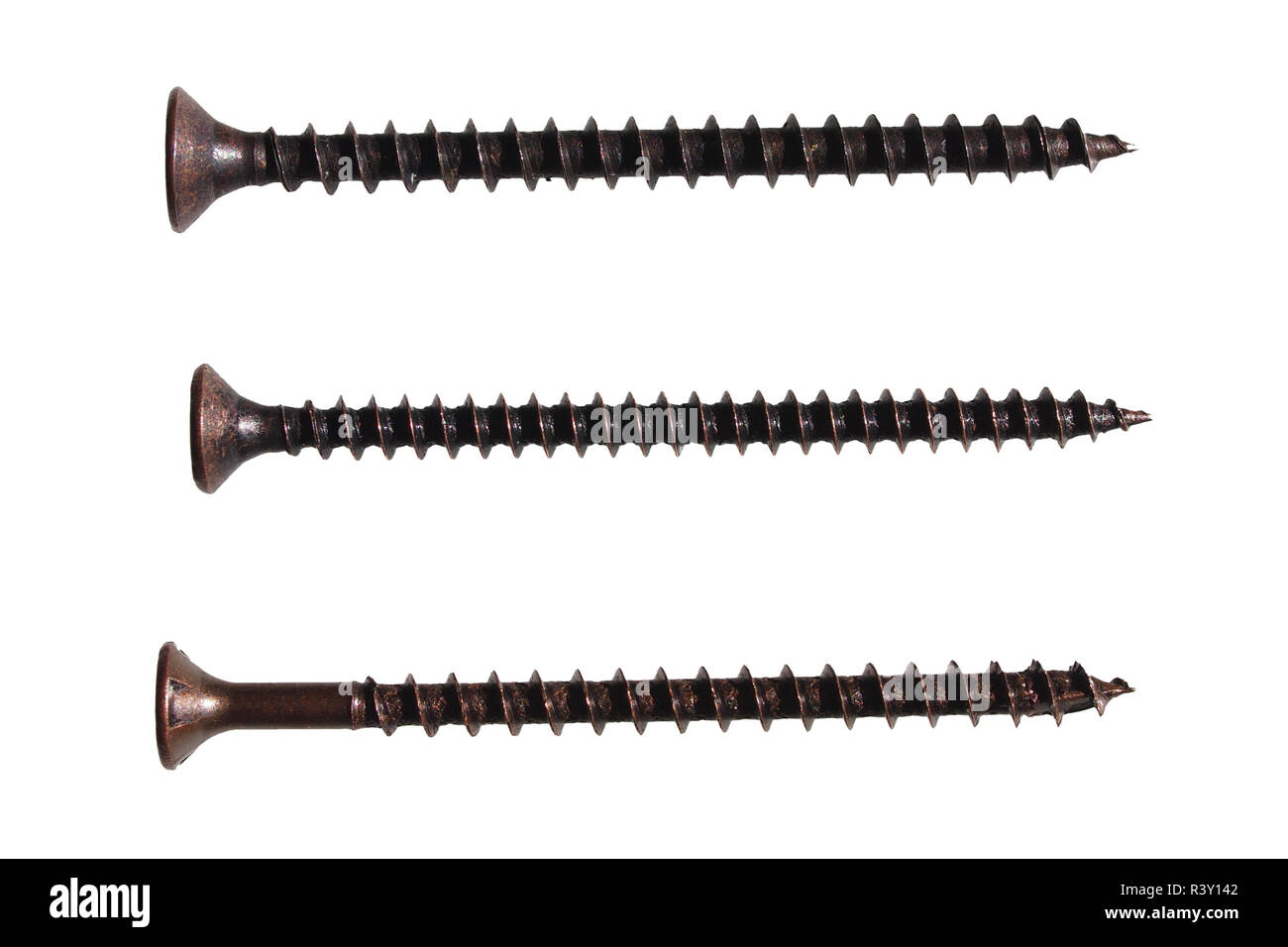 Wood screw isolated Stock Photo - Alamy