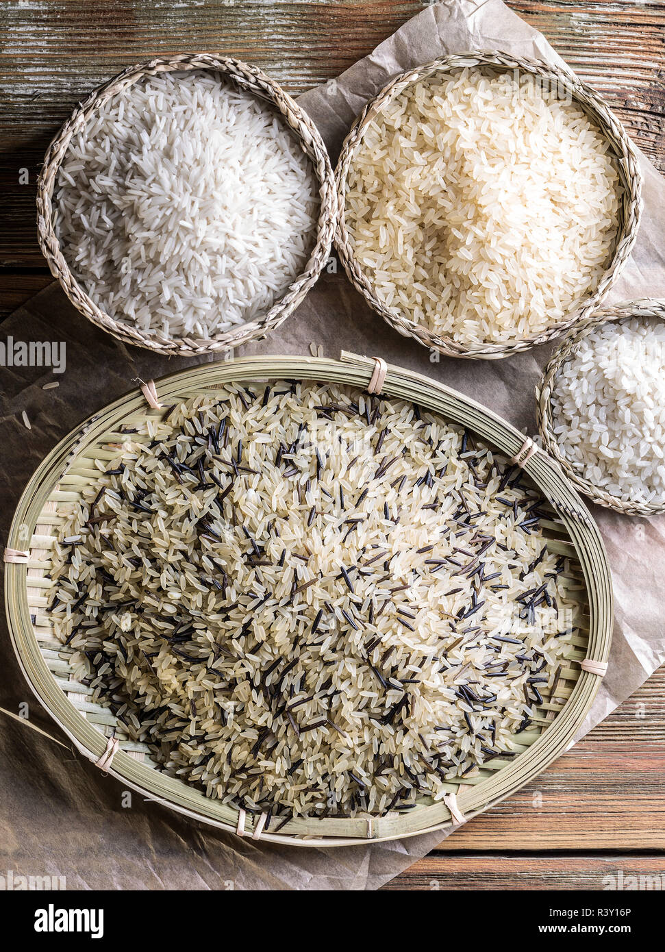 Assortment of rice Stock Photo - Alamy