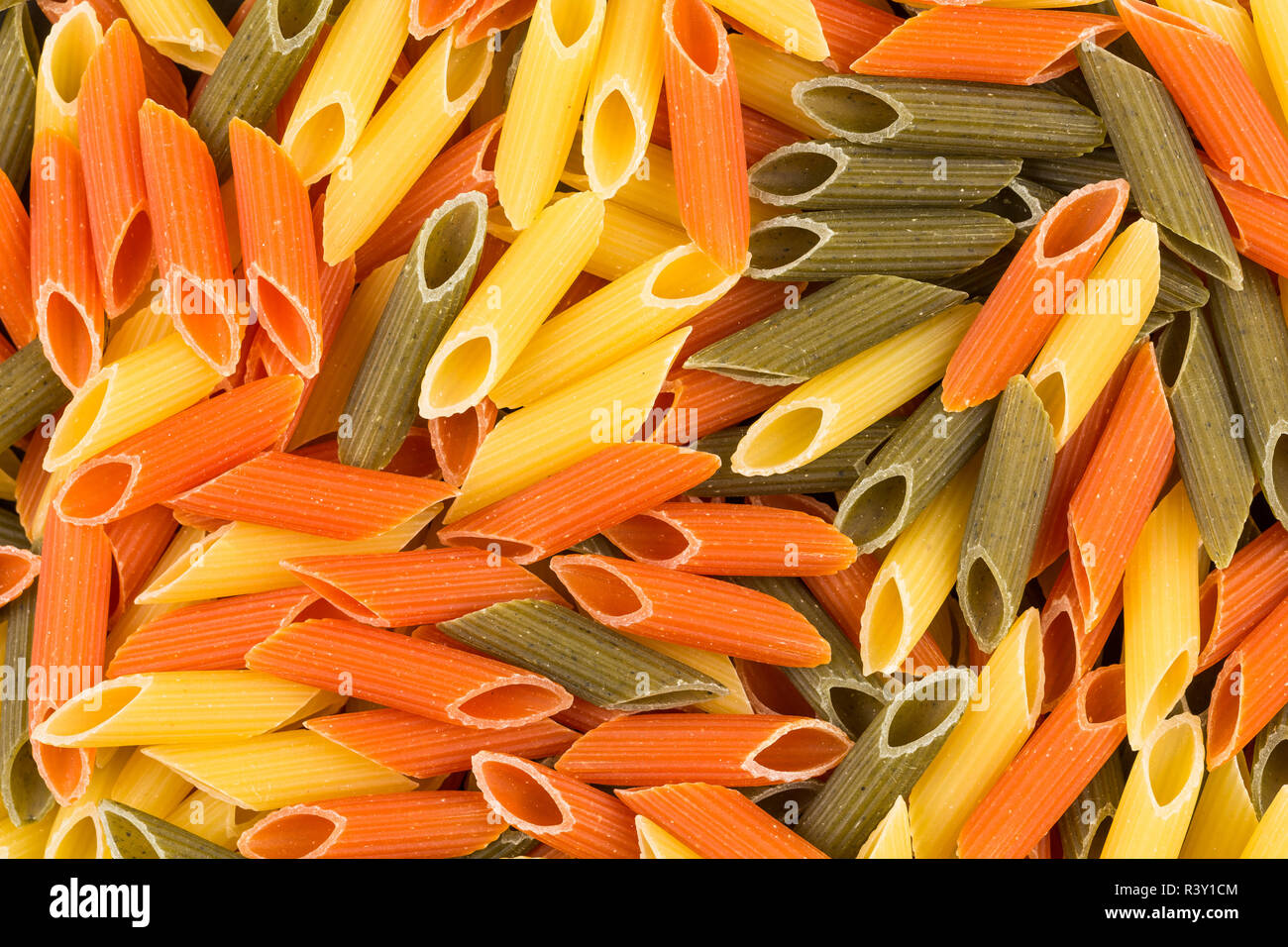 Three color penne pasta hi-res stock photography and images - Alamy