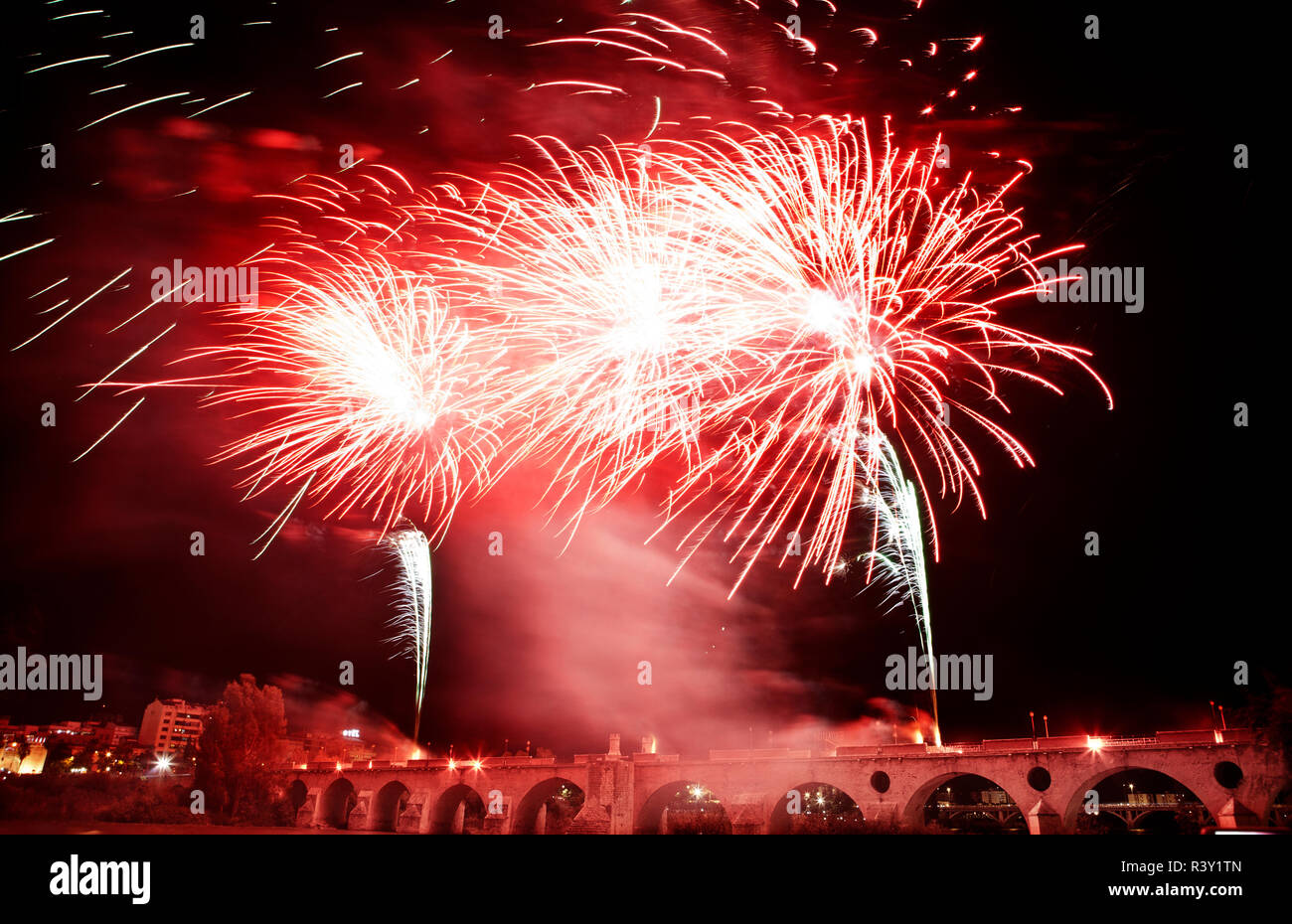 Puente de Palmas fireworks Stock Photo - Alamy
