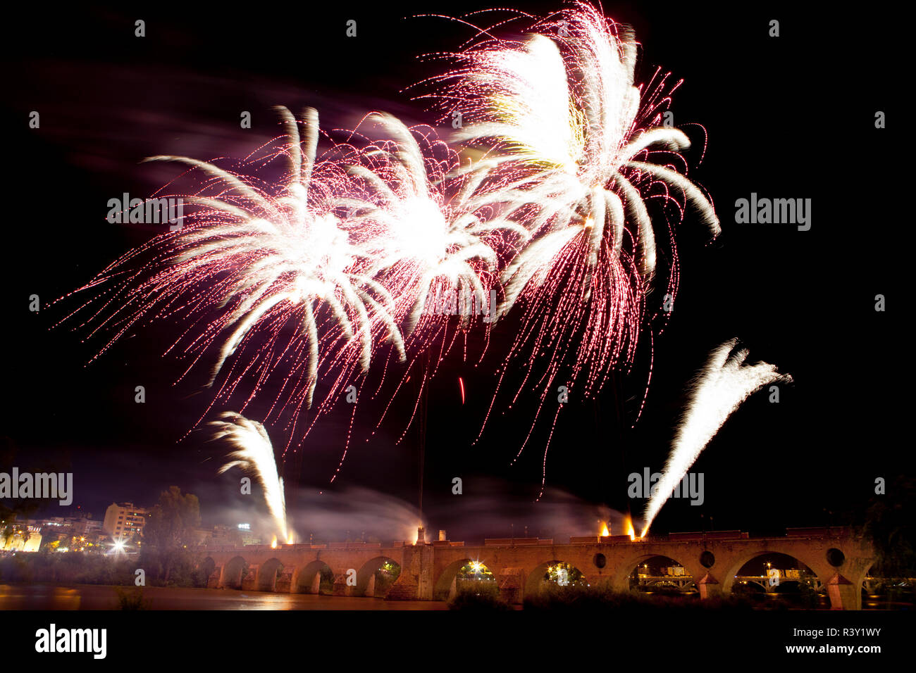 Puente de Palmas fireworks Stock Photo - Alamy