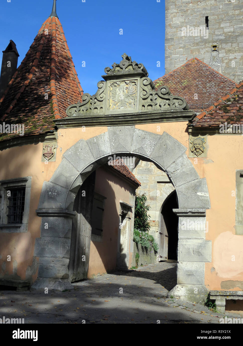 castle gate,part of the historic city fortification Stock Photo - Alamy