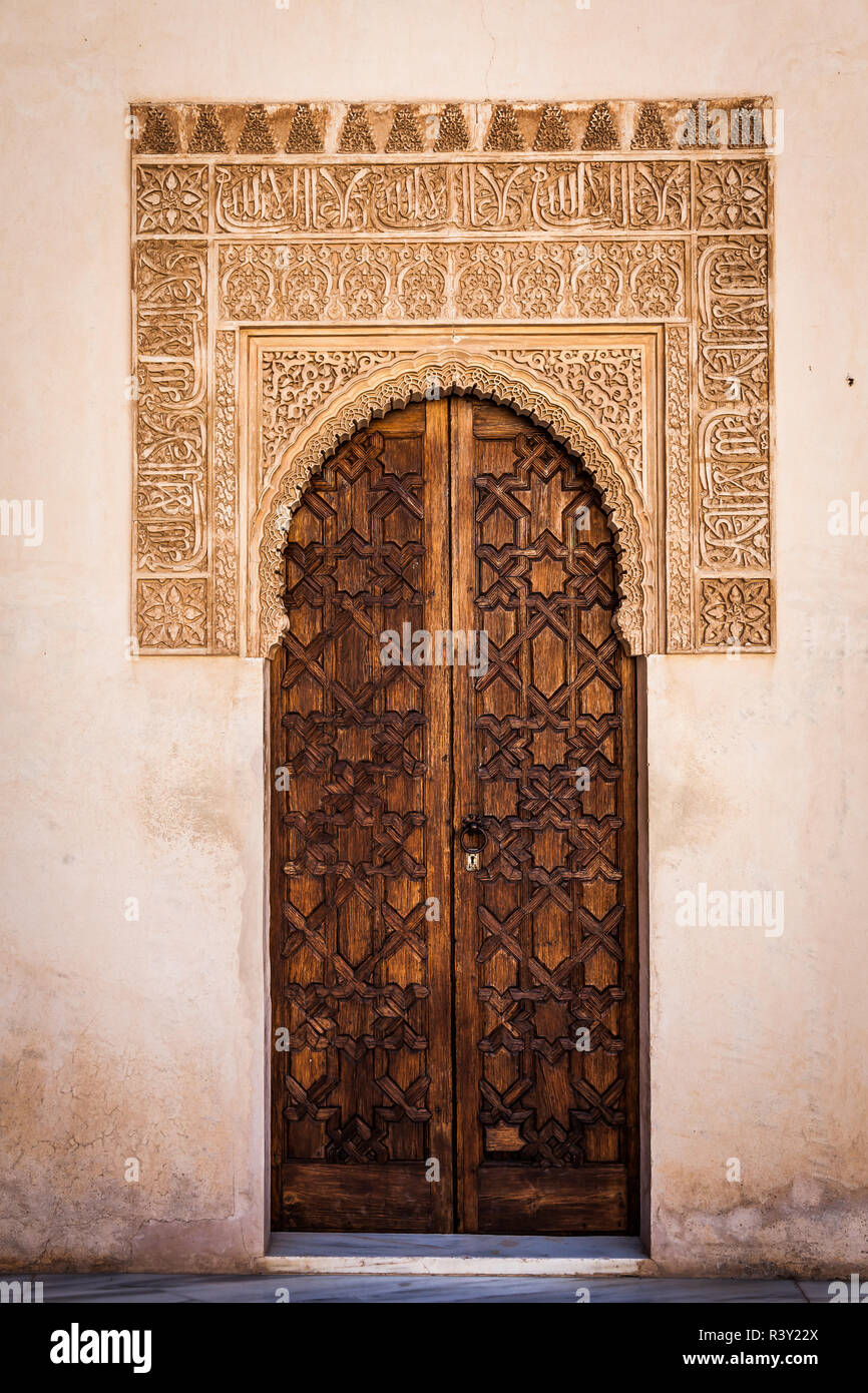 Arabian Door in Alhambra Stock Photo - Alamy