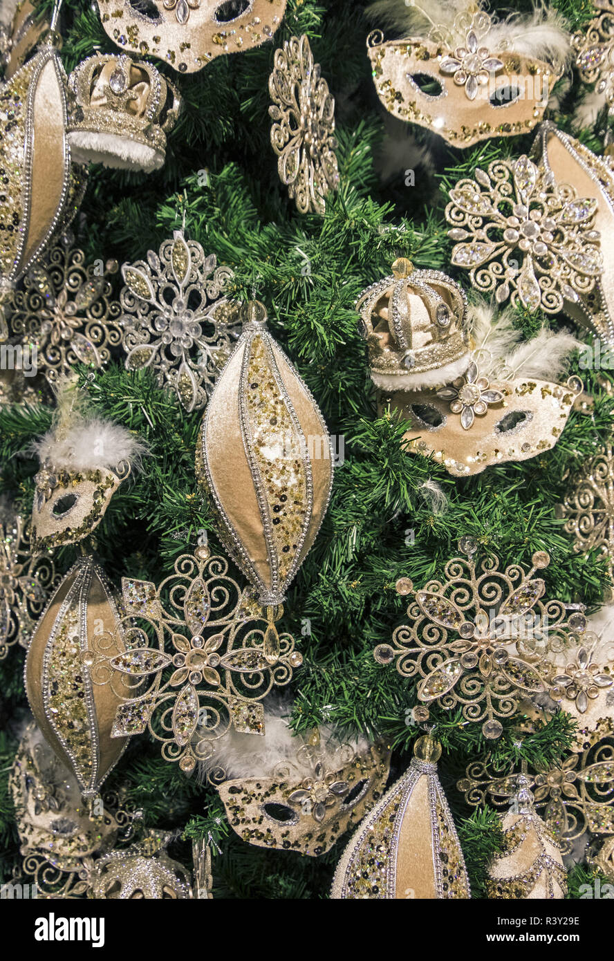Christmas tree detail Stock Photo - Alamy