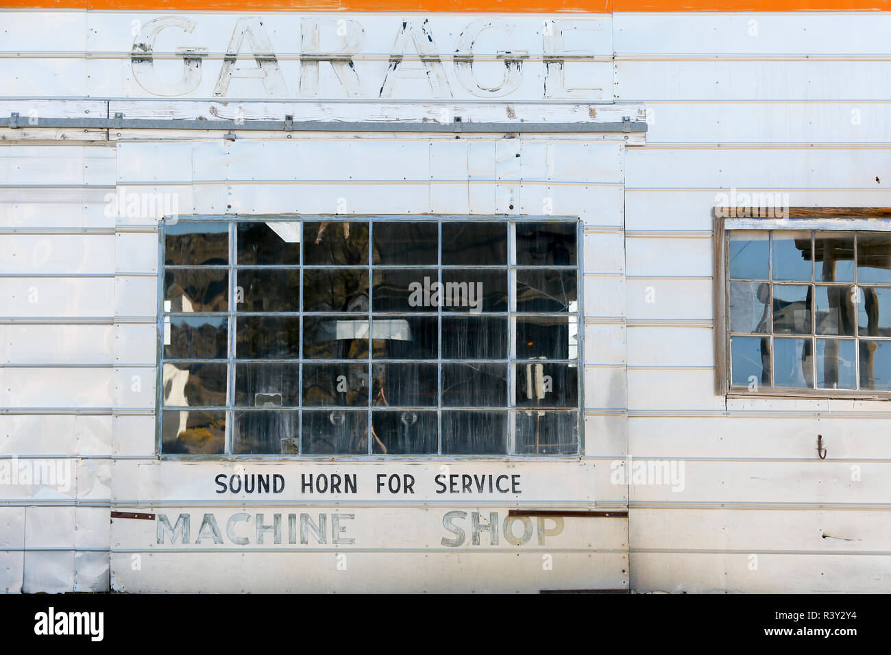 Machine shop building exterior, Goldfield, Nevada, USA Stock Photo - Alamy