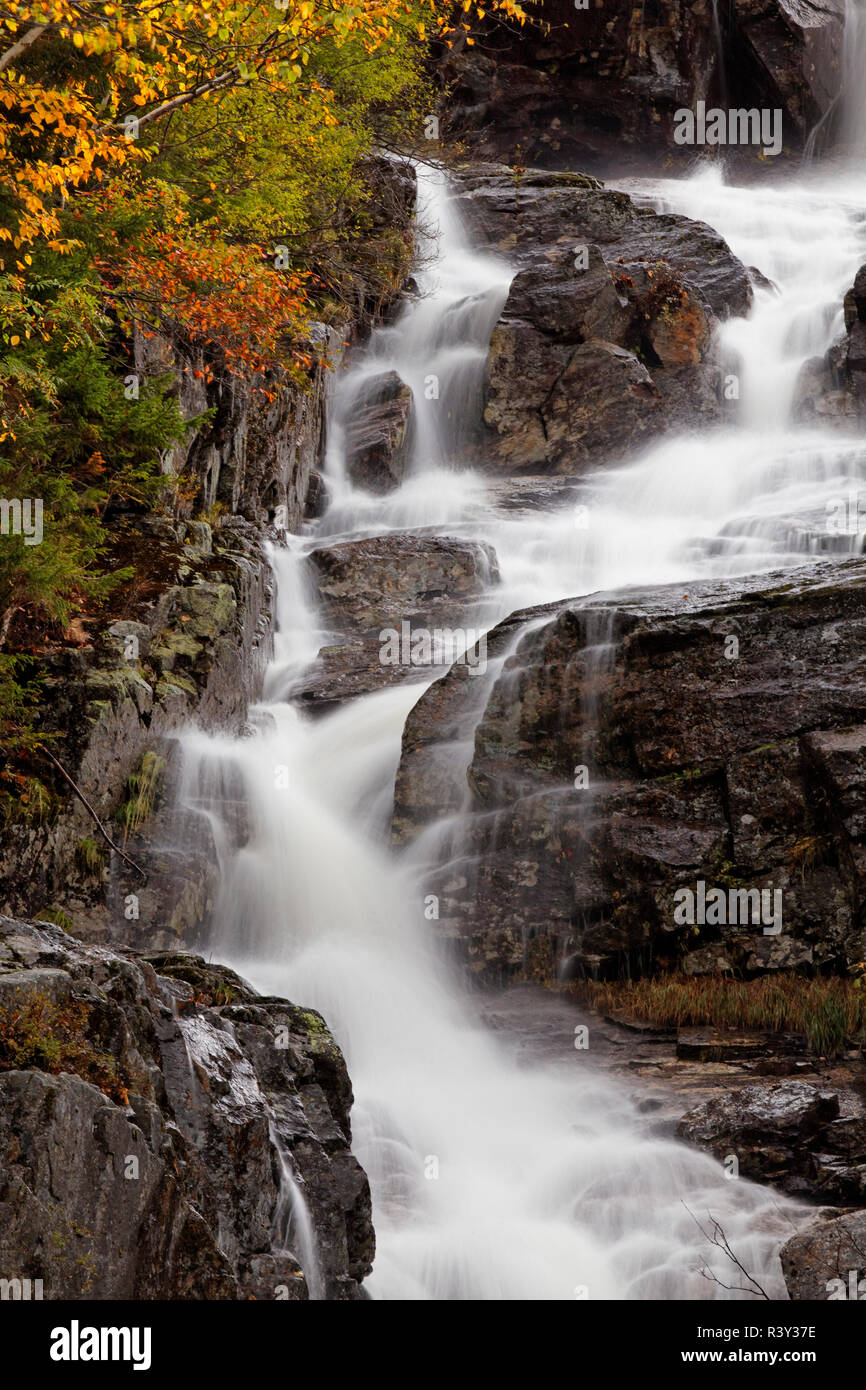 Silver Cascade and fall colors, Crawford Notch State Park, New ...