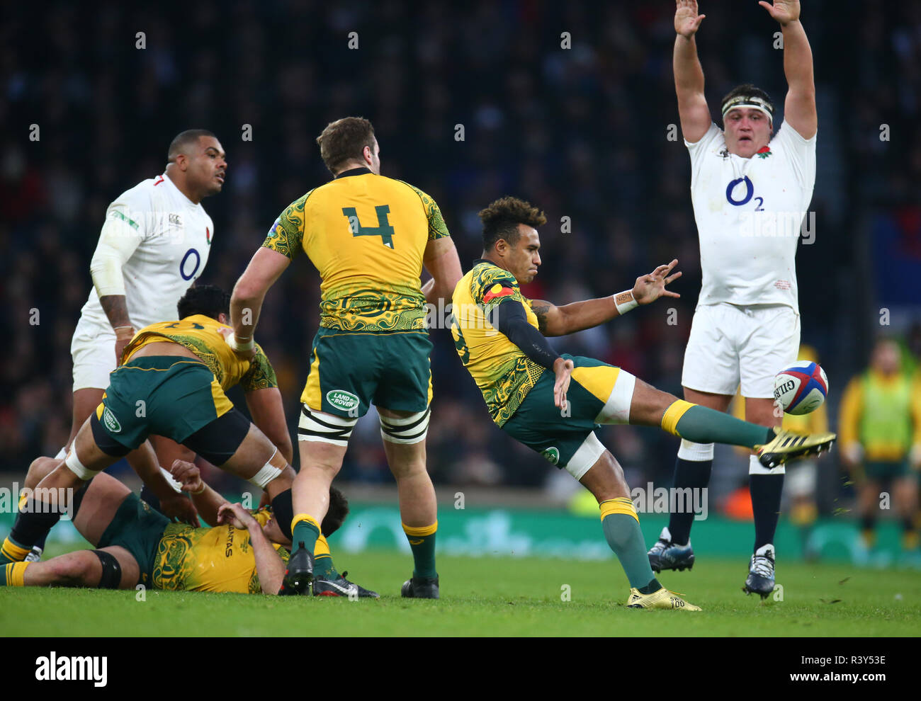 London, UK, 24 November, 2018 Australia's Will Genia makes his 100 cap ...