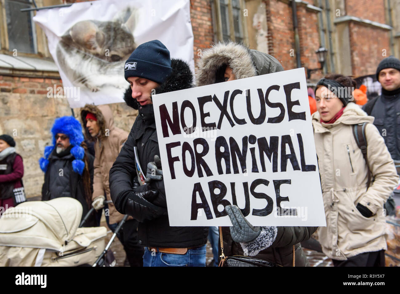 Riga, Latvia. 24th Nov 2018. March for animals in Riga, Latvia. The ...