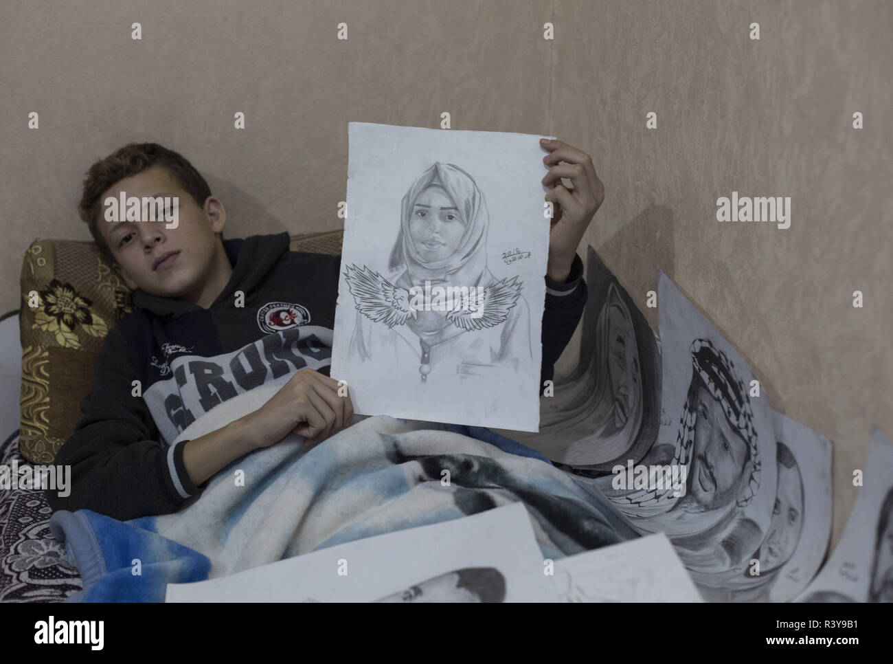 November 24, 2018 - Gaza City, The Gaza Strip, Gaza - Majd al-Madhoun ...