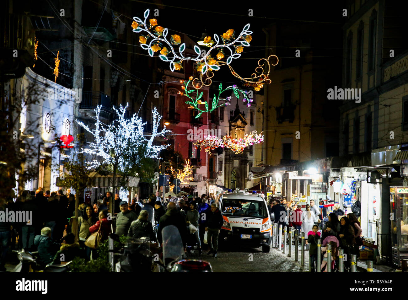 Napoli, Campania, Italy 24-11-18 Christmas in Naples activated the ...