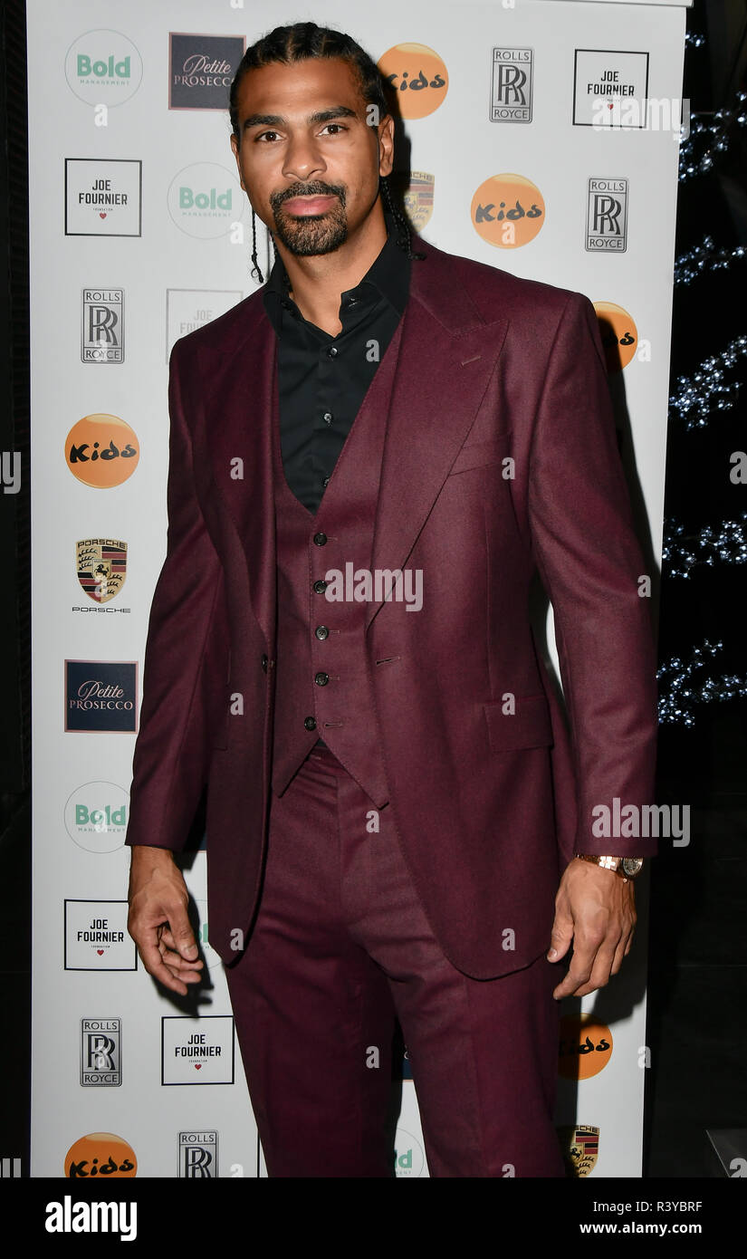 David Haye attends a dinner to raise funds for KIDS, a charity that ...