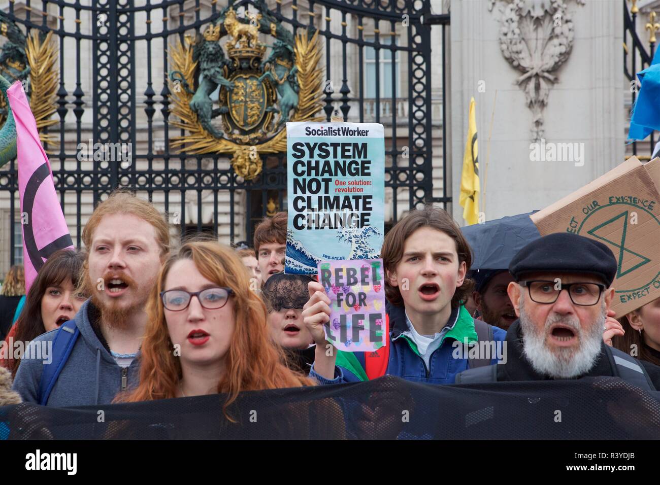 Saturday November 24 2018. Climate change campaign group Extinction ...