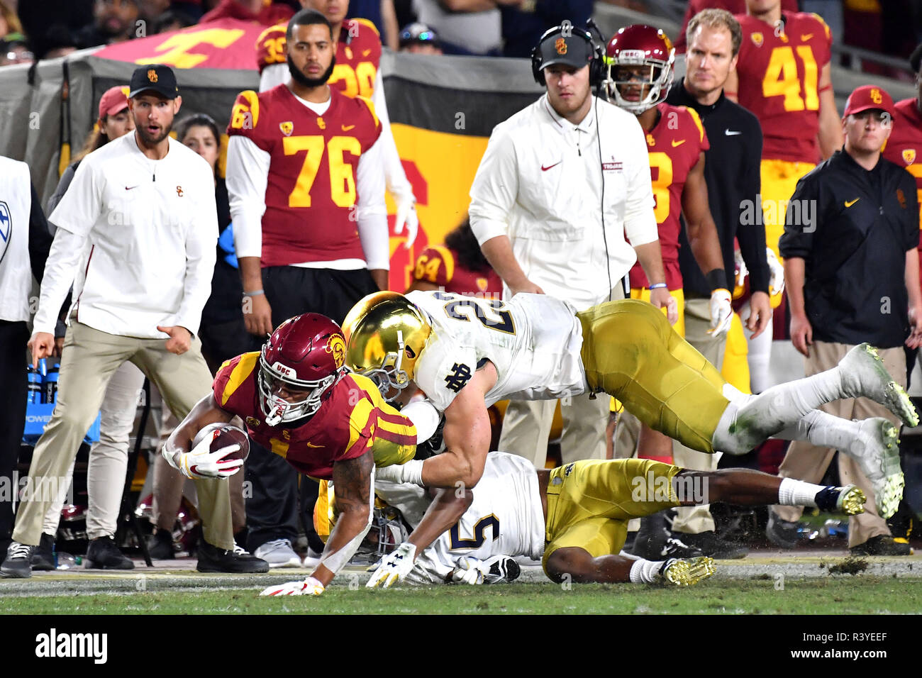 Los Angeles, CA, USA. 24th Nov, 2018. USC Trojans wide receiver Velus ...