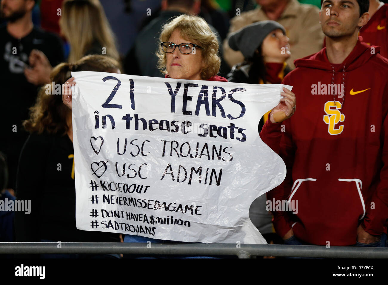November 24, 2018 USC Trojans fan during the football game between the ...
