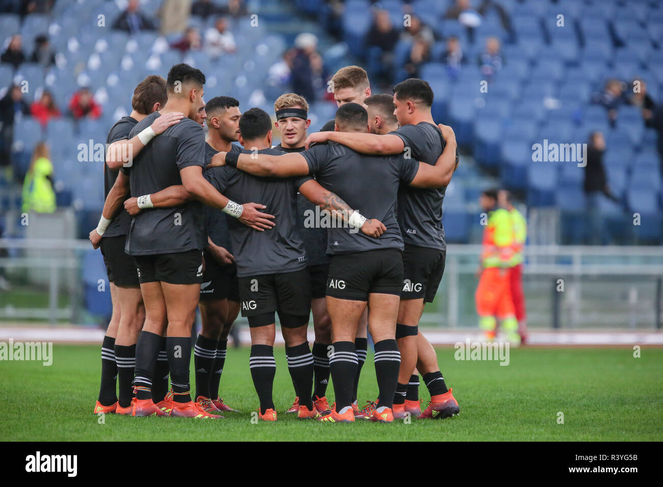 Roma, Italy. 24th November, 2018. All Blacks' full back Damian McKenzie ...
