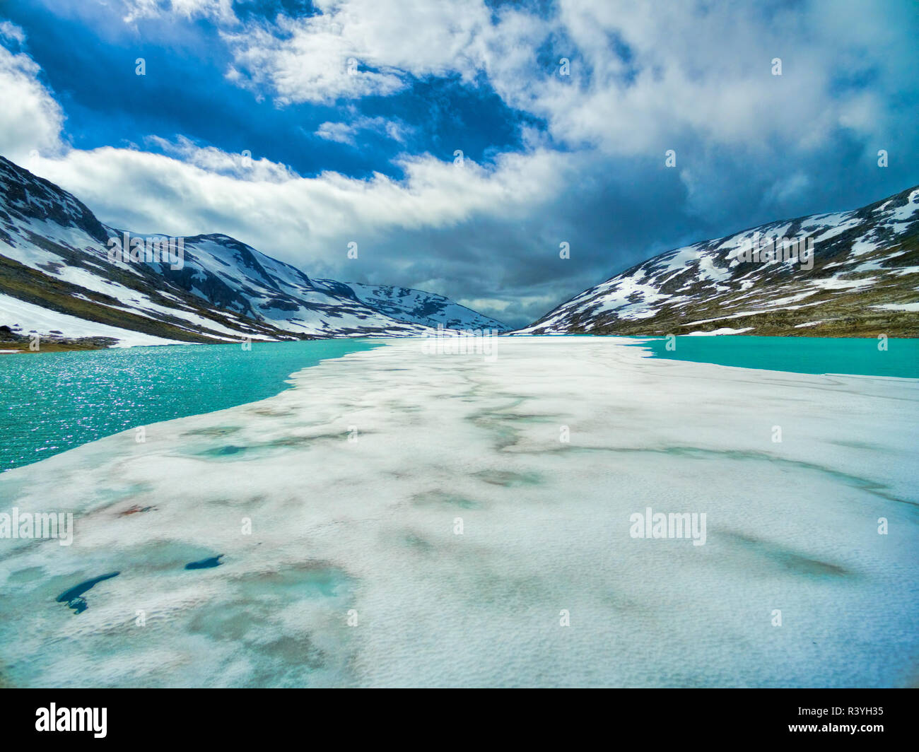 Thin ice on water Stock Photo - Alamy