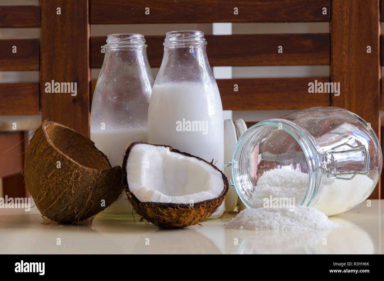 Coconut tree products hi-res stock photography and images - Alamy