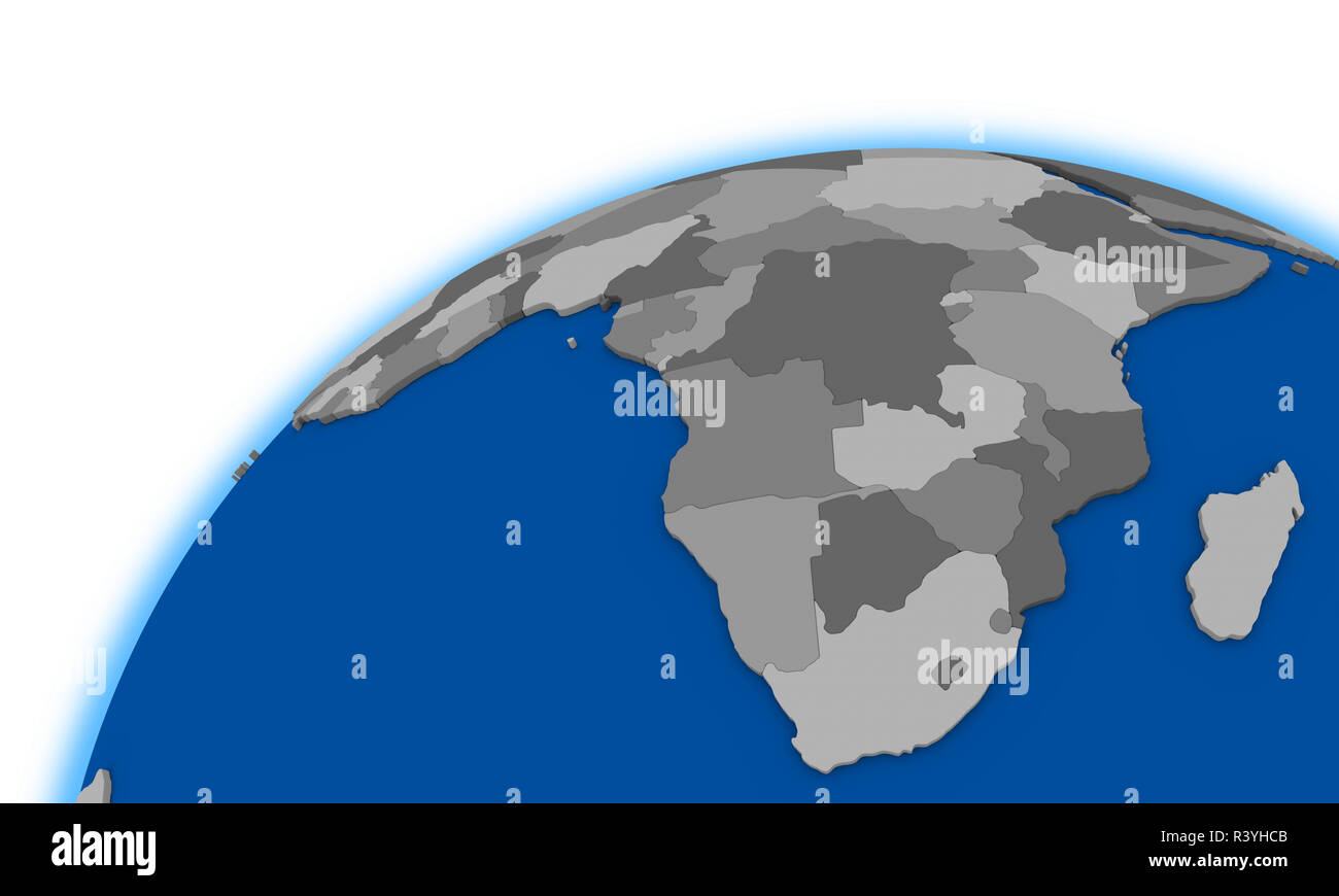Gray political map south hi-res stock photography and images - Alamy