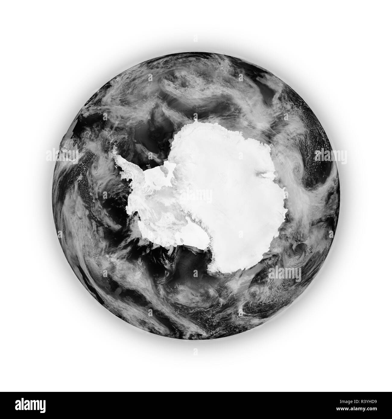 Antarctica on dark planet Earth Stock Photo - Alamy