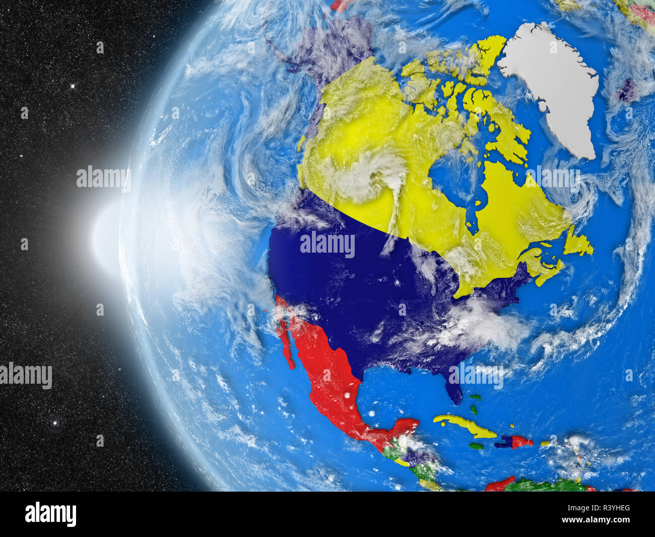 north american continent from space Stock Photo - Alamy