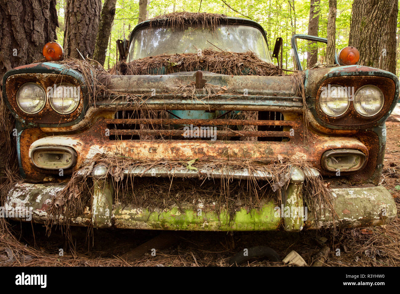 Abandoned and decaying antique truck, Old Car City USA, White, Georgia Stock Photo - Alamy