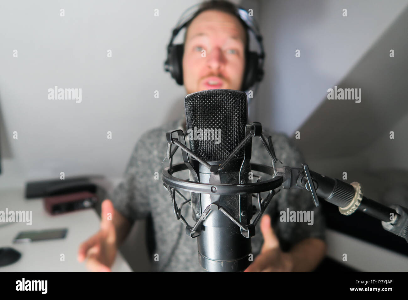 Talk Show Host Microphone High Resolution Stock Photography and Images ...