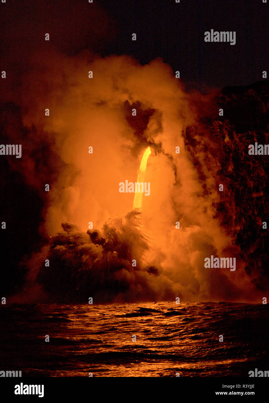 Kilauea volcano, Big Island, Hawaii. A rare lava flow formation called ...