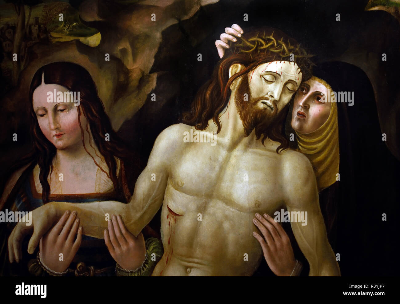 Pieta italian art painting bible christ jesus medieval hi-res stock ...