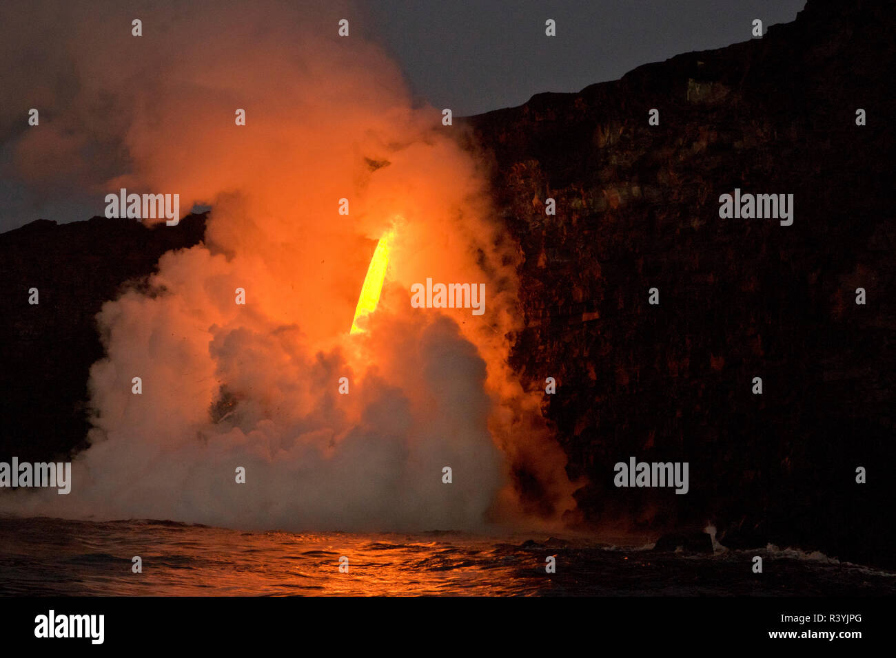 Kilauea volcano, Big Island, Hawaii. A rare lava flow formation called ...