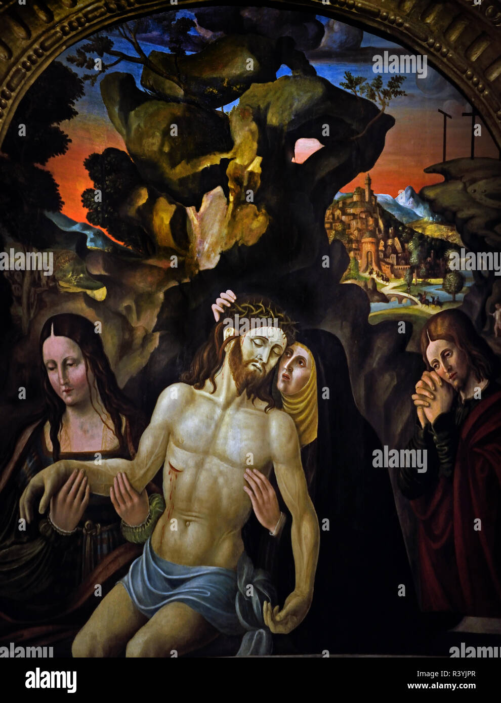 Pieta italian art painting bible christ jesus medieval hi-res stock ...