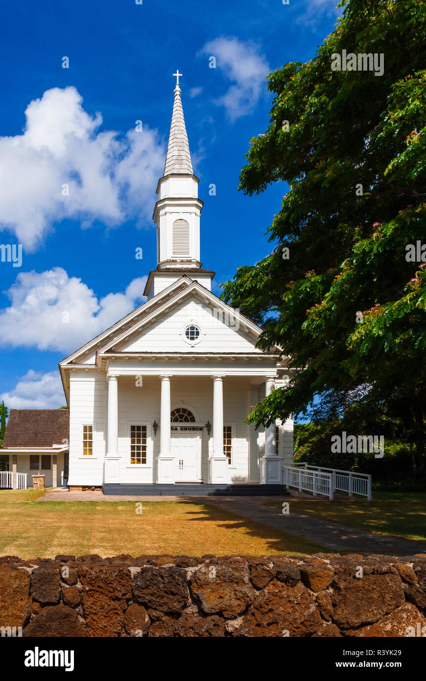 The Old Koloa Church, Koloa, Island of Kauai, Hawaii, USA Stock Photo ...