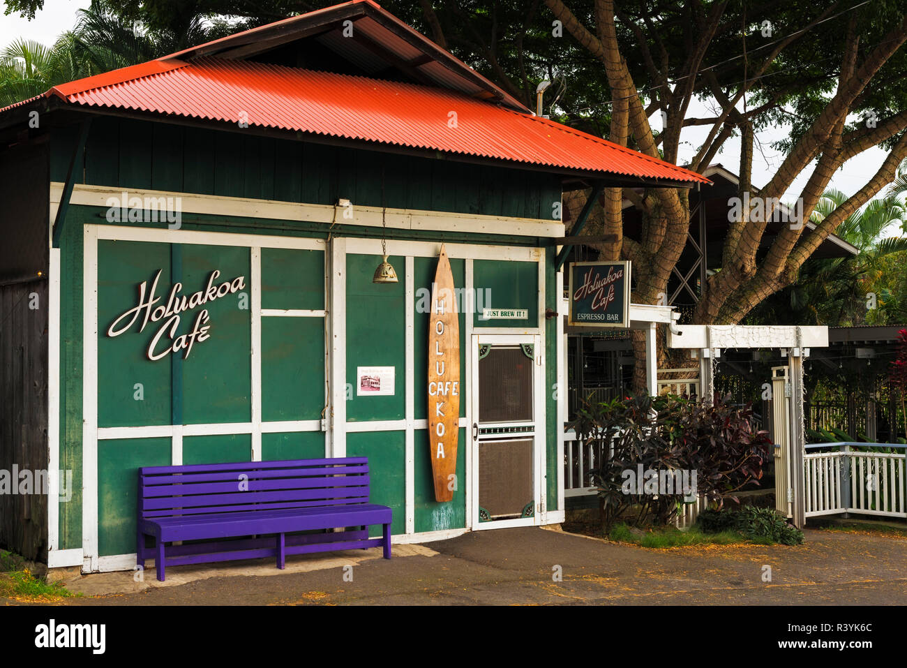 The Holuakoa Cafe, Holualoa, Kona District, The Big Island, Hawaii, USA ...