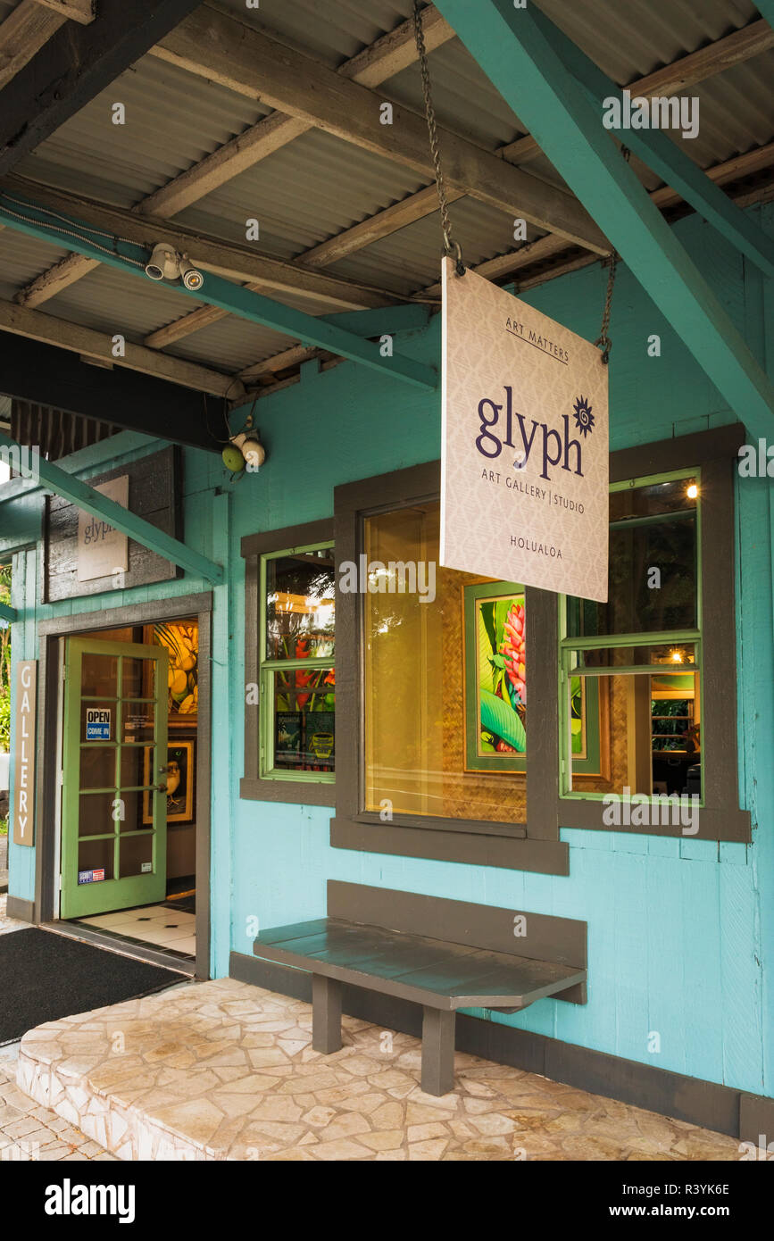 Glyph Art Gallery, Holualoa, Kona District, The Big Island, Hawaii, USA ...