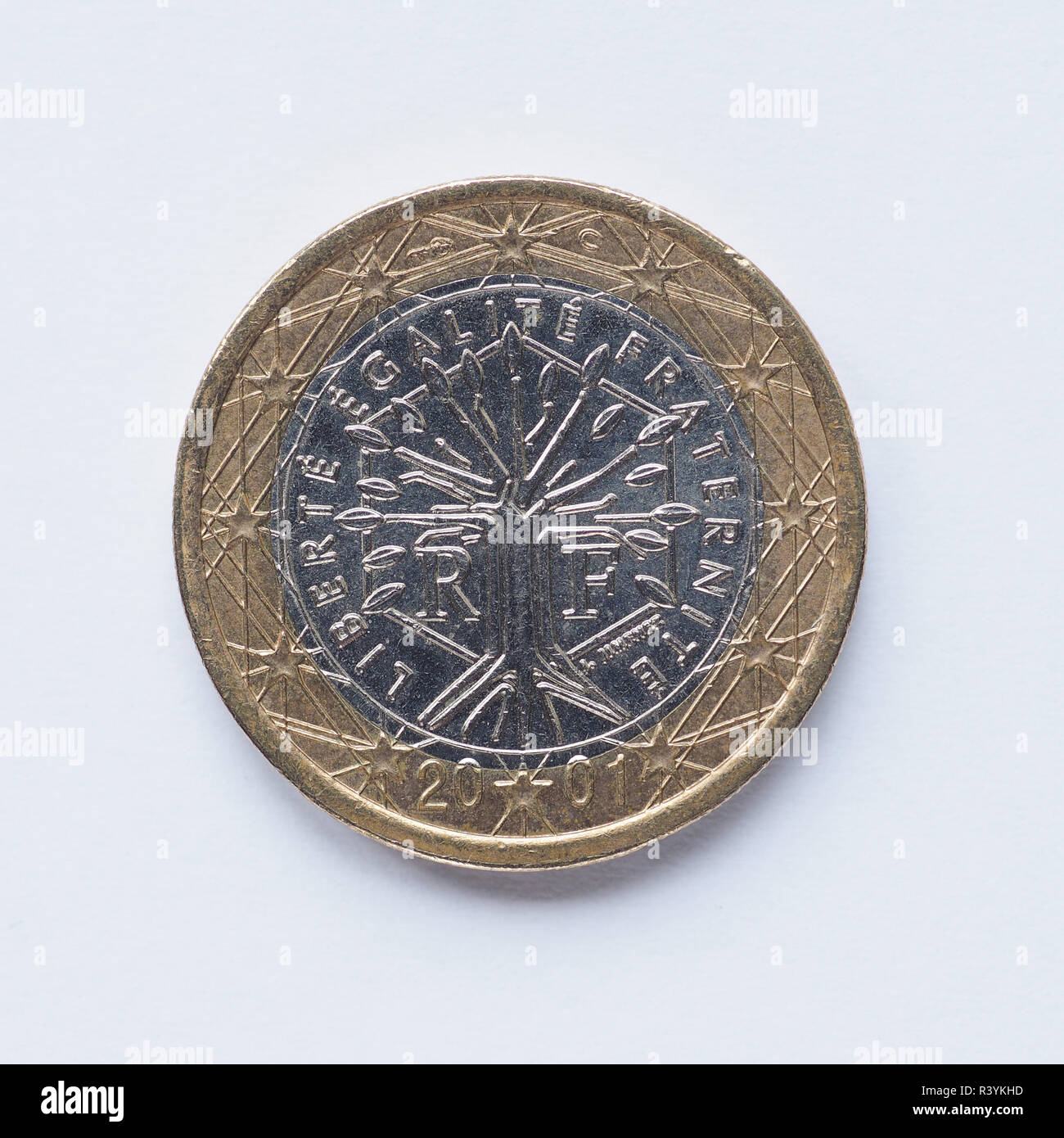 French 1 Euro coin Stock Photo - Alamy