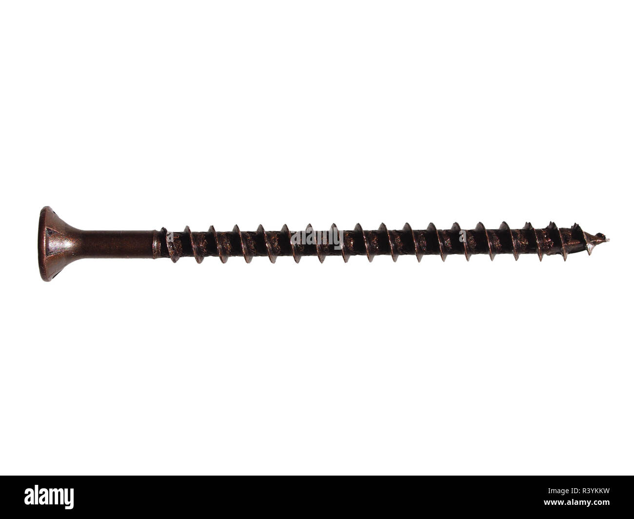 Wood screw isolated Stock Photo - Alamy