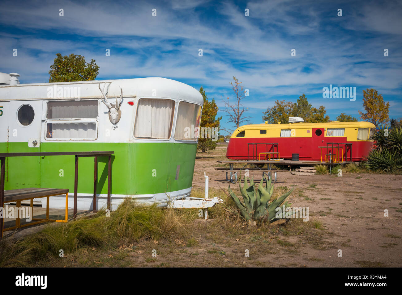 El Cosmico lodging in Marfa, Texas Stock Photo - Alamy