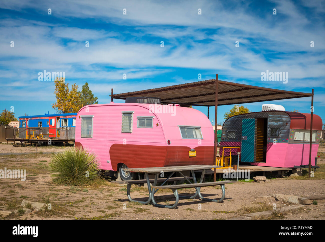 El Cosmico lodging in Marfa, Texas Stock Photo - Alamy