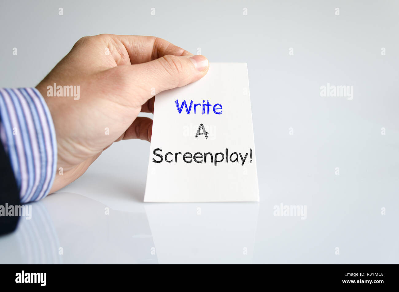 Hand writing Tutorial Stock Photo - Alamy