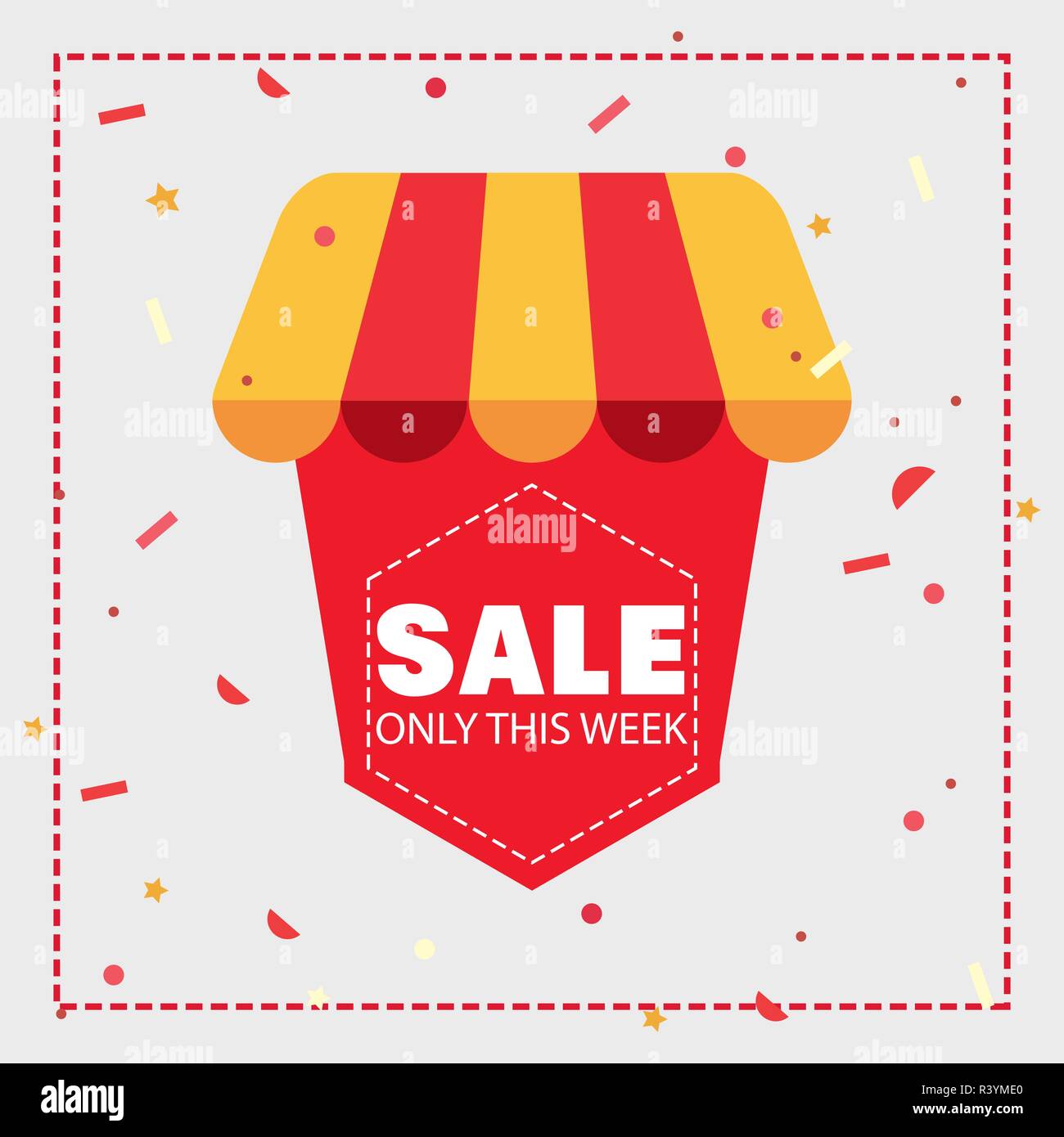 super saturday sale frame store shop decoration vector illustration ...